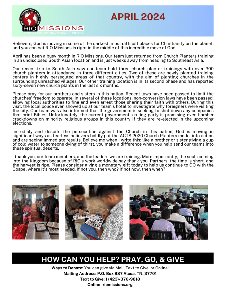 NEWS – RIO MISSIONS