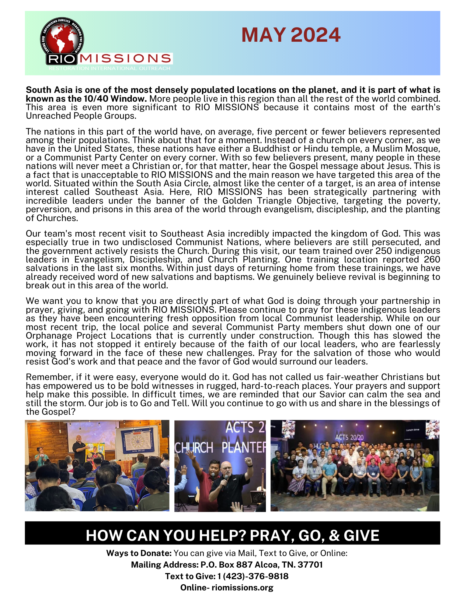 NEWS – RIO MISSIONS